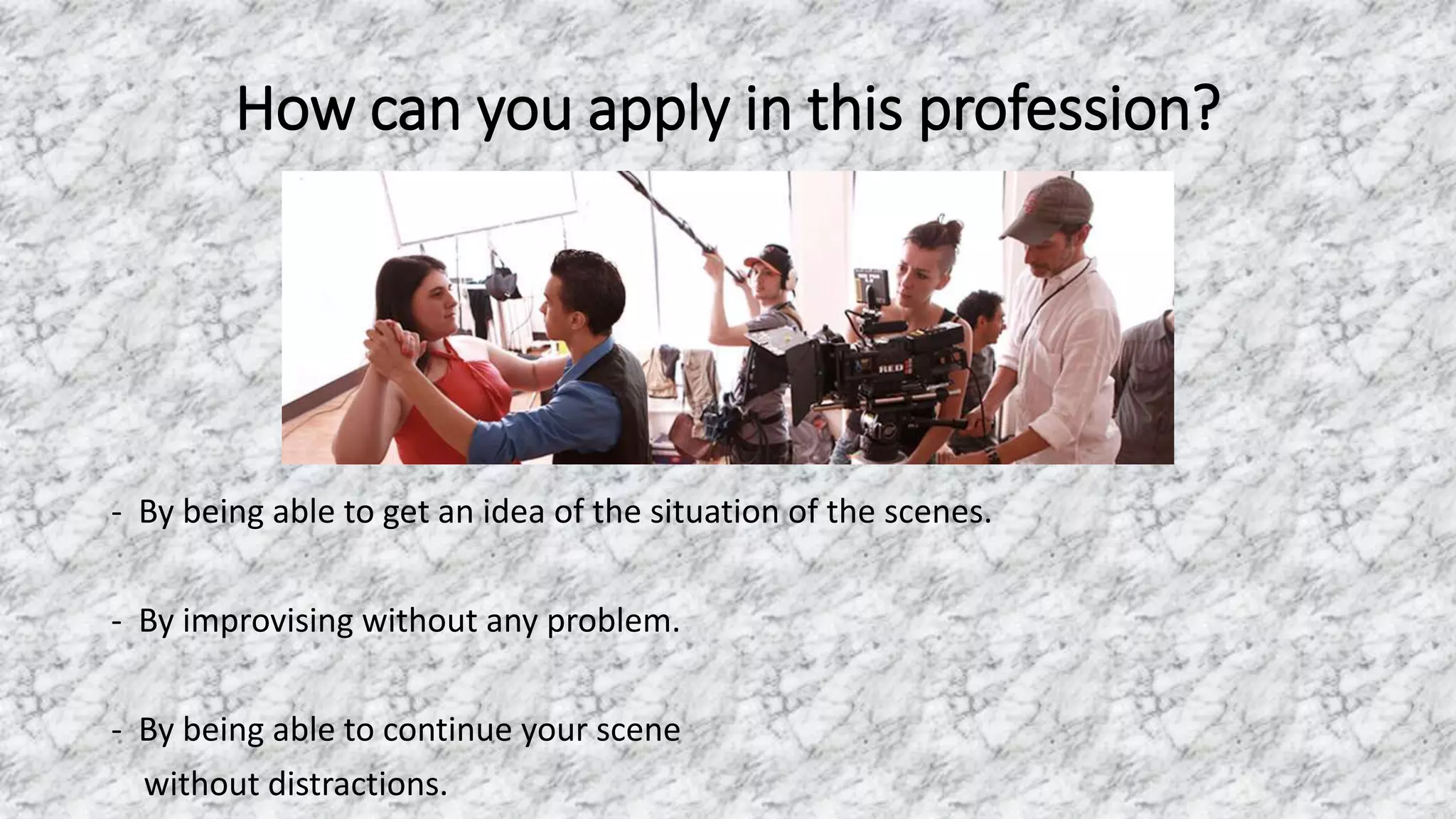 What’s the main definition of acting | PPTX