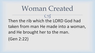 "What’s the Point?" (God's Original Intent for Men & Women) | PPTX
