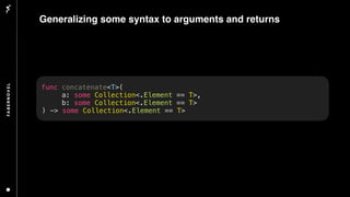 Whats to come with swift generics | PPT