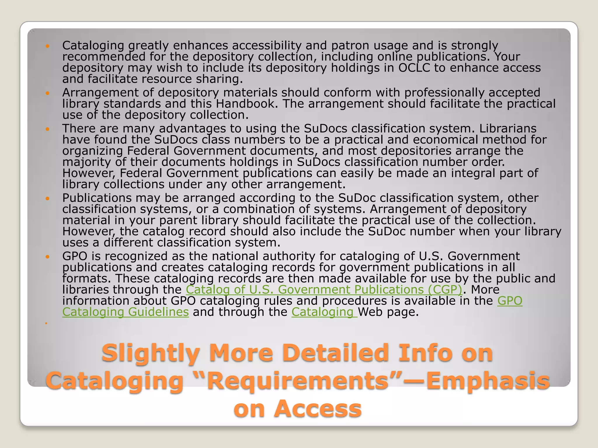 What's Up with Docs?!?: The Peculiarities of Cataloging Federal ...