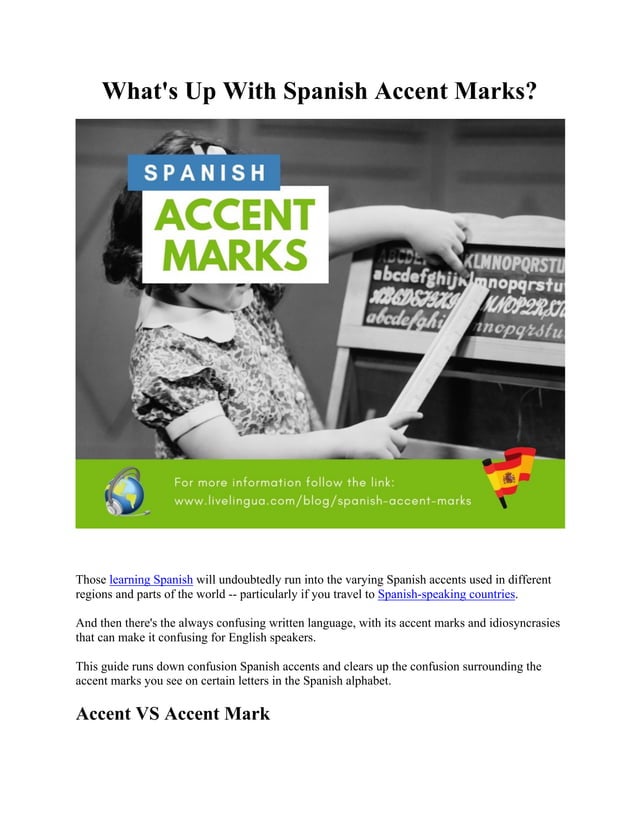 What's Up With Spanish Accent Marks | PDF
