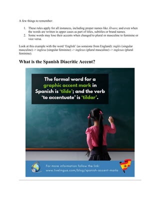 What's Up With Spanish Accent Marks | PDF