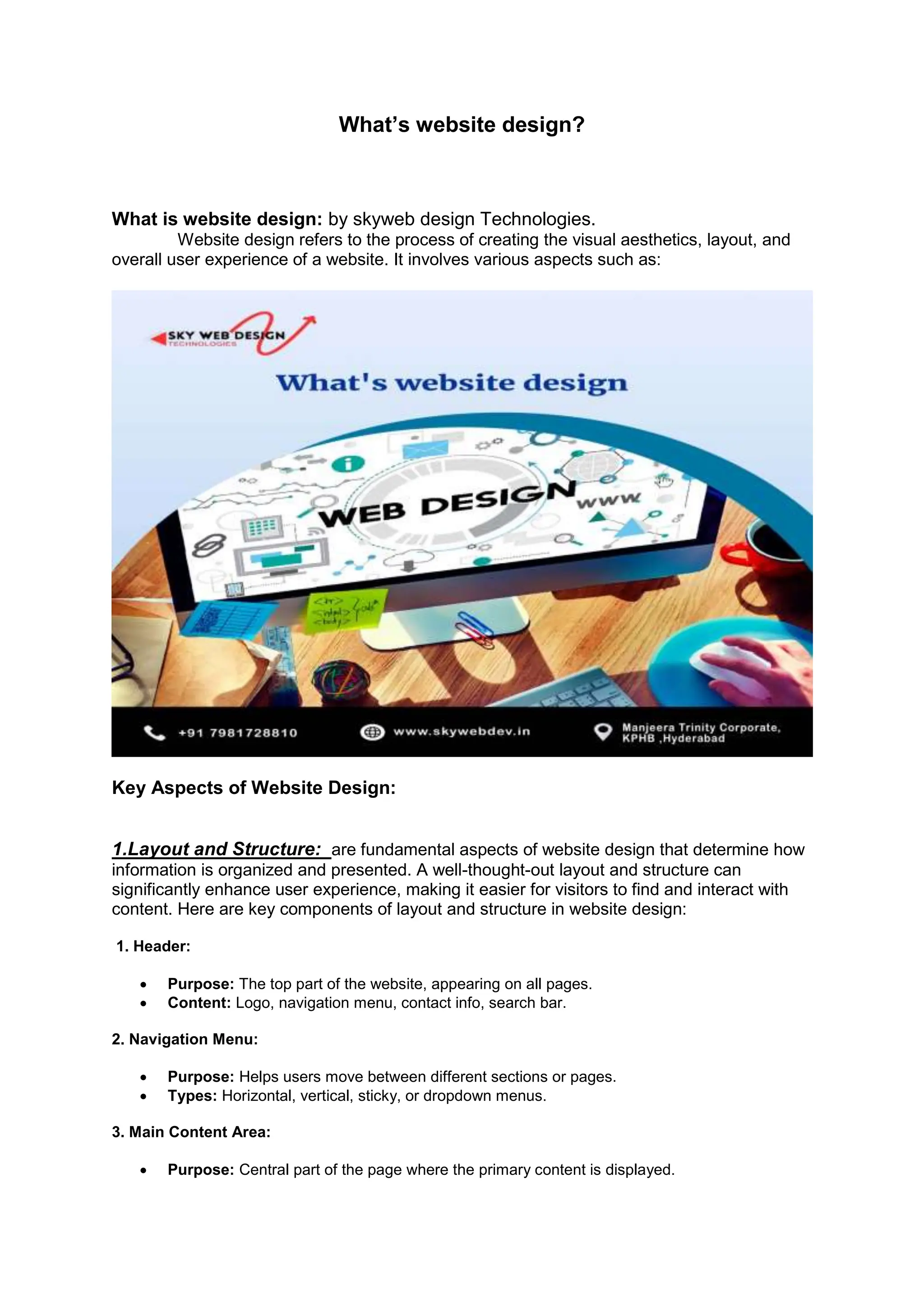 what is website design, & web design types | PDF