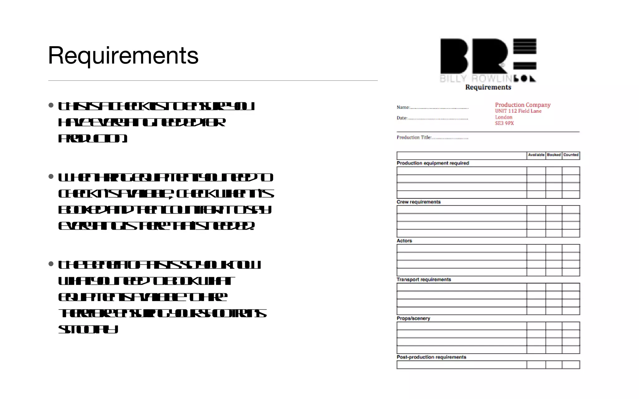 Whats what production paperwork | PPT | Video Production | Content ...