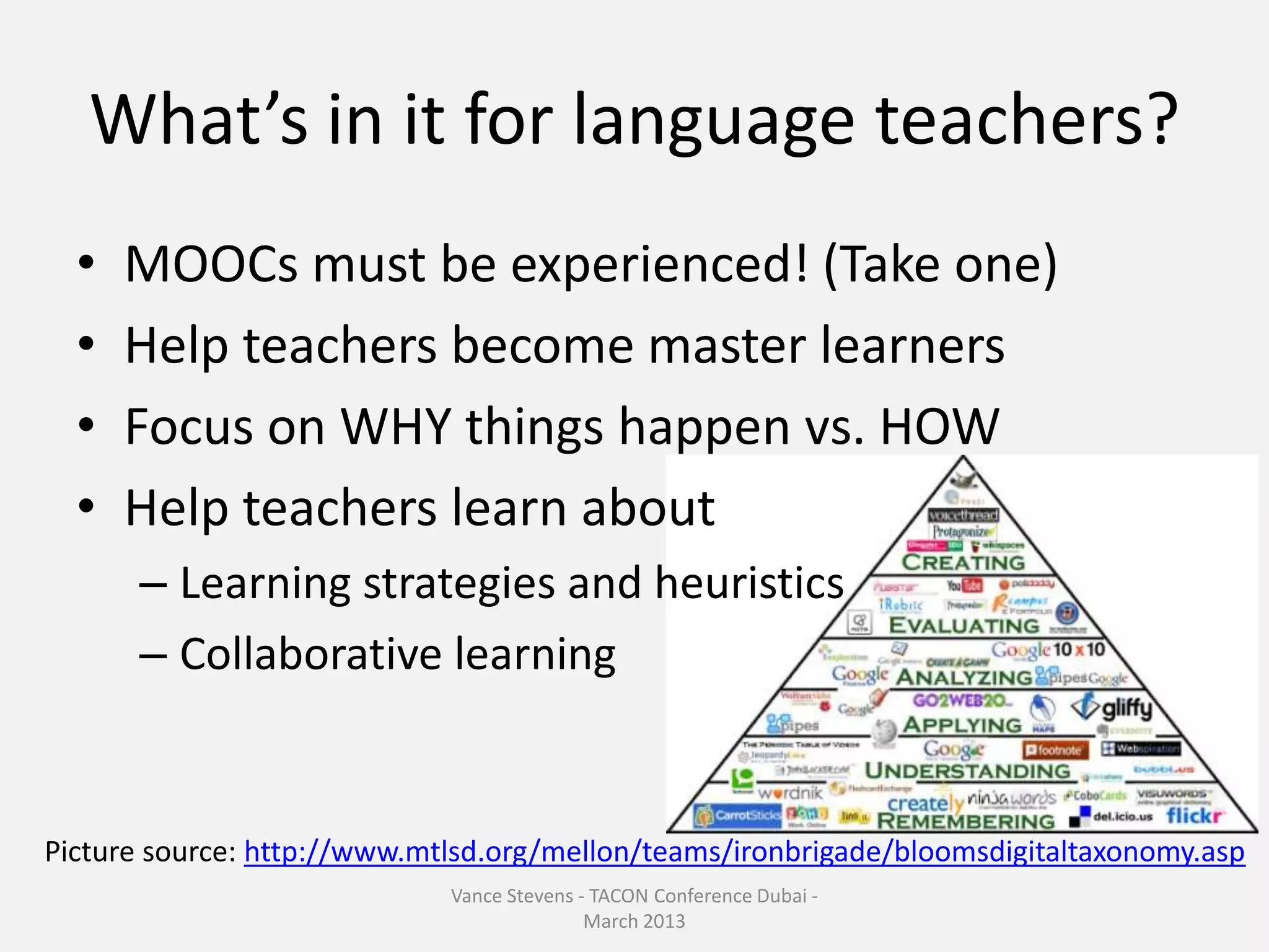 How MOOC learning reaches students through TPD | PPTX