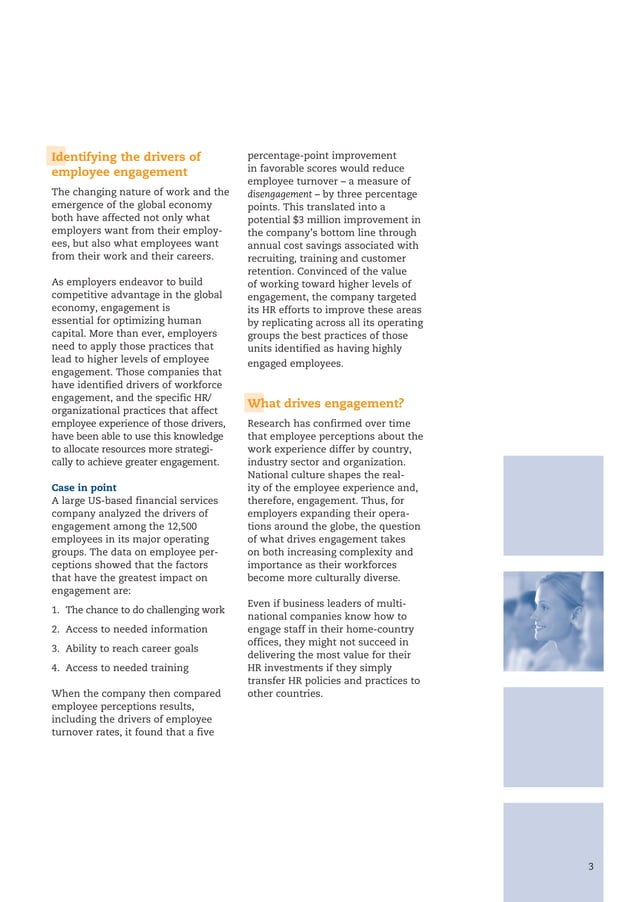 Mercer: What's Working Research on Employee Engagement | PDF