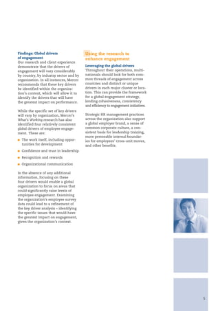 Mercer: What's Working Research on Employee Engagement | PDF