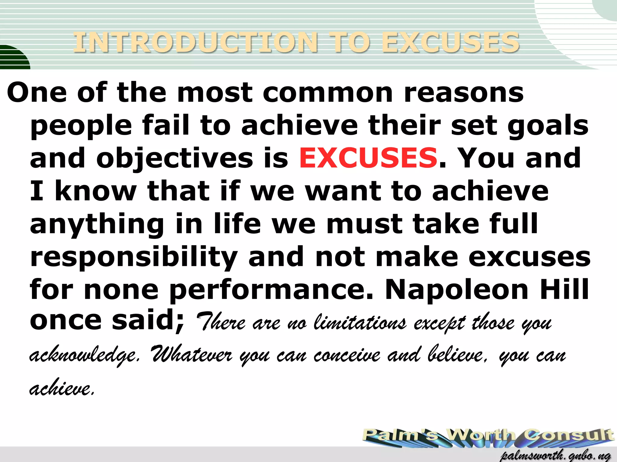 What's your excuse | PDF