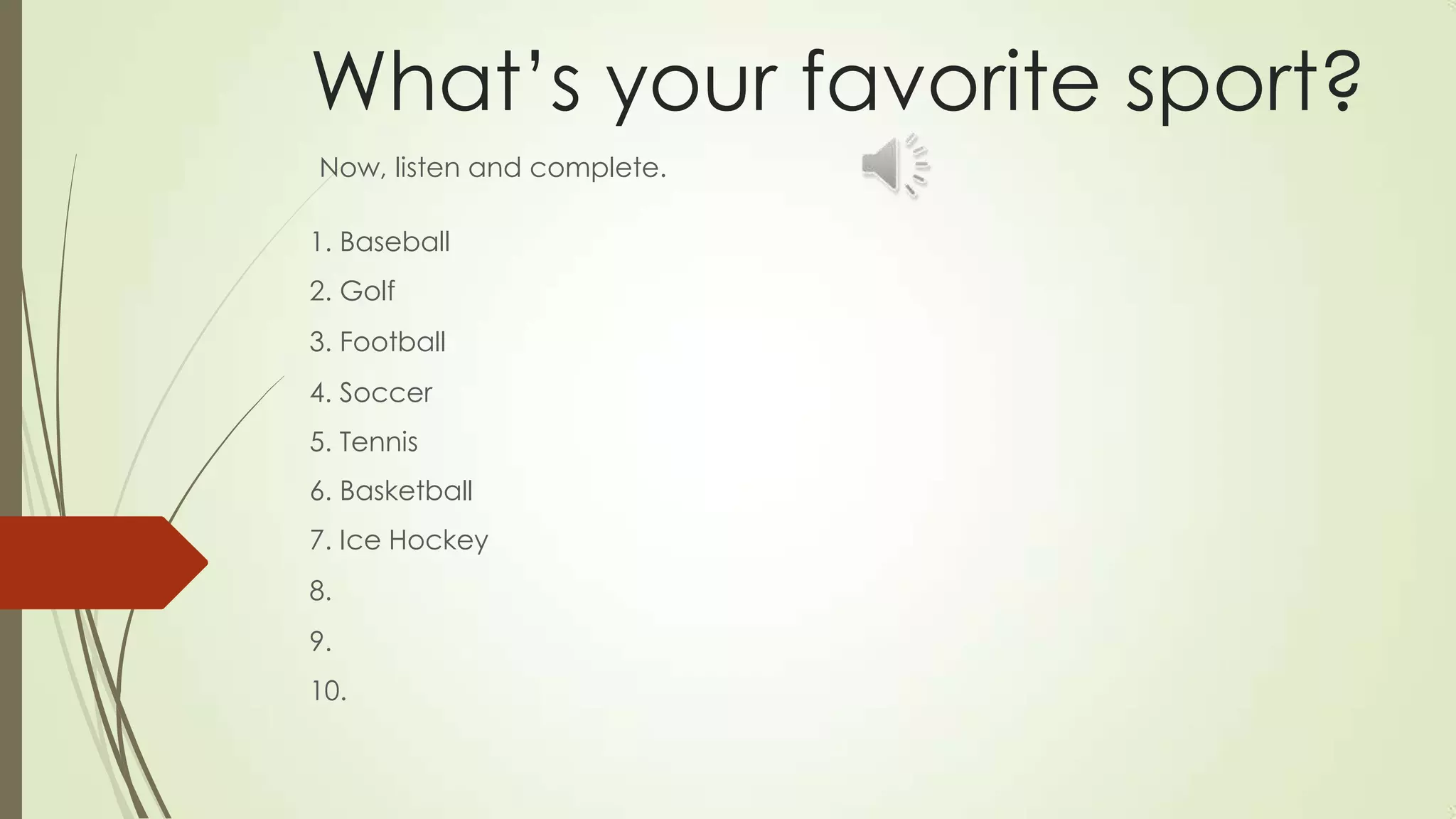 Whats your favorite sport? | PPTX