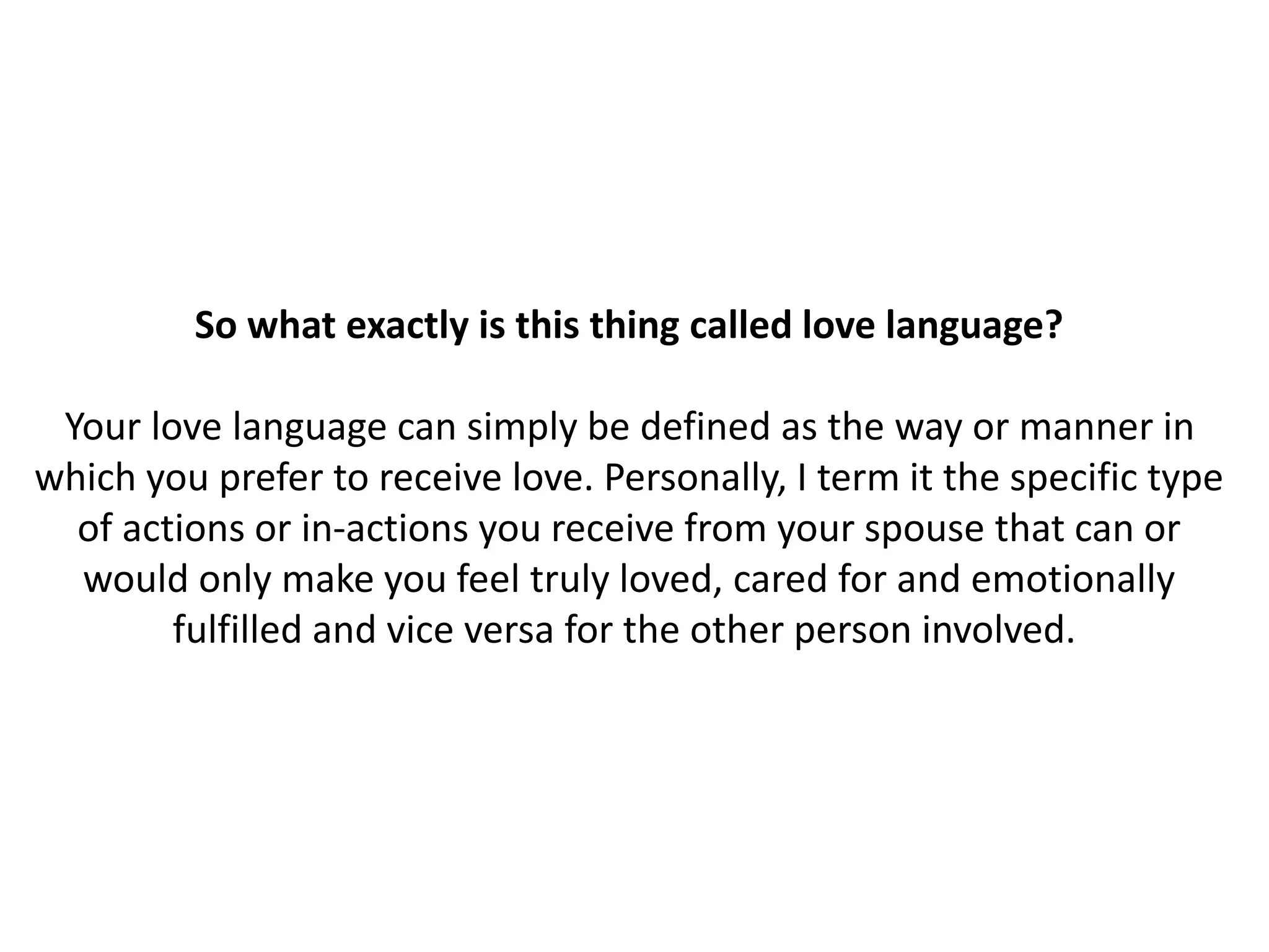 Whats your love language | PPTX