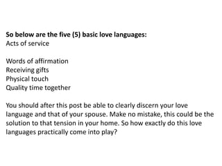 Whats your love language | PPTX