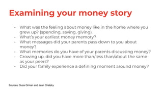 Understanding your money story and how it shapes your life | PPT