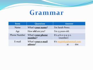 What s your name | PPTX