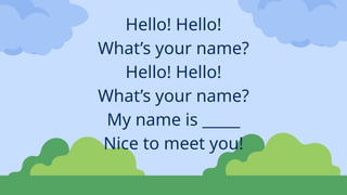 ESL Greeting (What is your name?) Basic conversation | PPTX