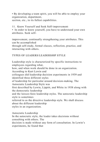 Whats Your Own Leadership StyleHow would you describe your.docx