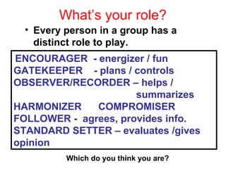 Whats your role | PPT