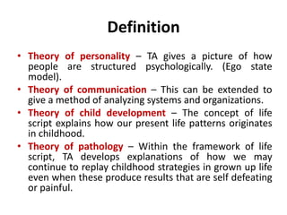 What TA is? - Transactional Analysis | PPTX | Parenting | Family and ...