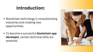 What technical skills are needed to become a Blockchain Developer.pdf