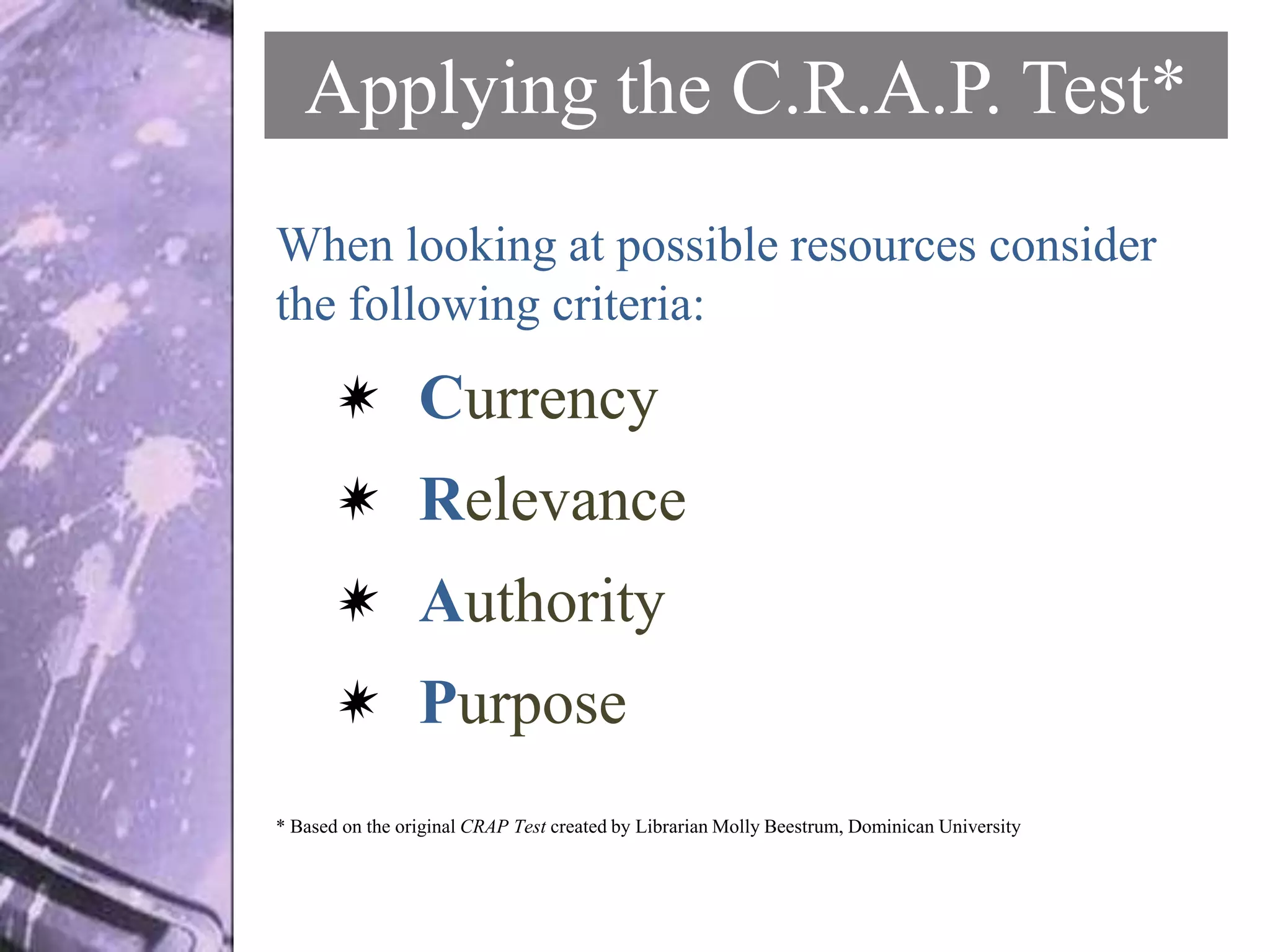 What the C.R.A.P.? | PPTX