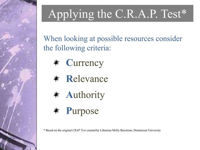 What the C.R.A.P.? | PPT