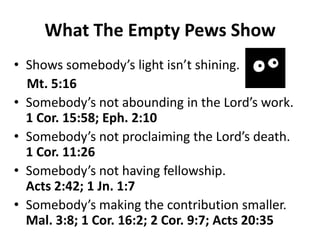 What the empty pews show | PPTX | Christianity | Religion & Spirituality