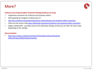 What the heck is a Umbraco property editor value converter? | PPT