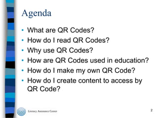 Using QR Codes in Adult Education | PPTX | Adult Education | Education