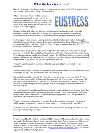 What the heck is eustress? | PDF | Heart and Cardiovascular Diseases ...