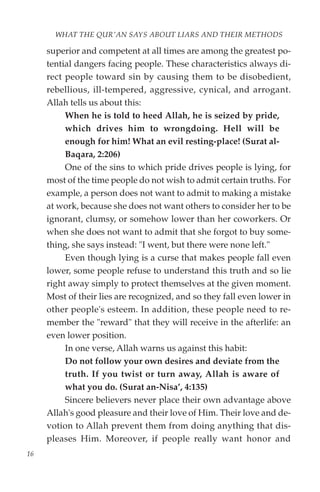 What the Qur'an says about liars and their methods. english | PDF