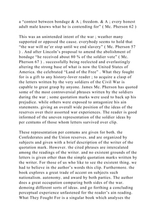 WHAT THEY FOUGHT FOR ESSAY SAMPLEWhat they fought for is an an.docx