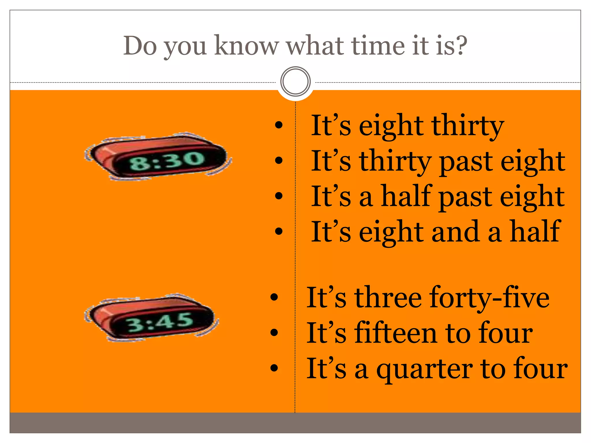 What time is it? | PPT