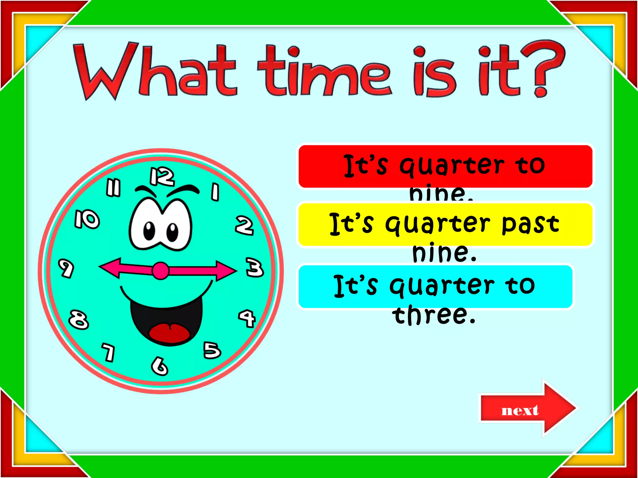 What time is it game | PPT