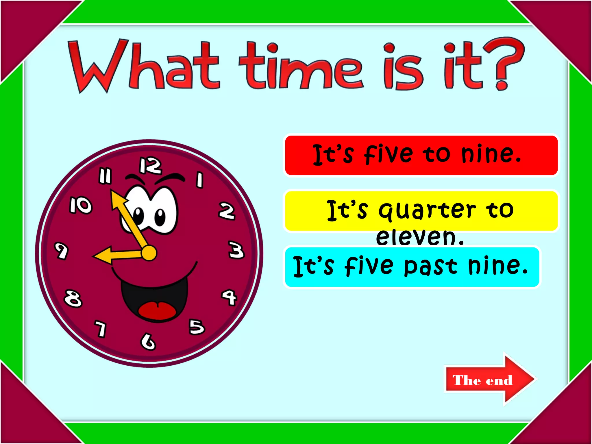What time is it game | PPT