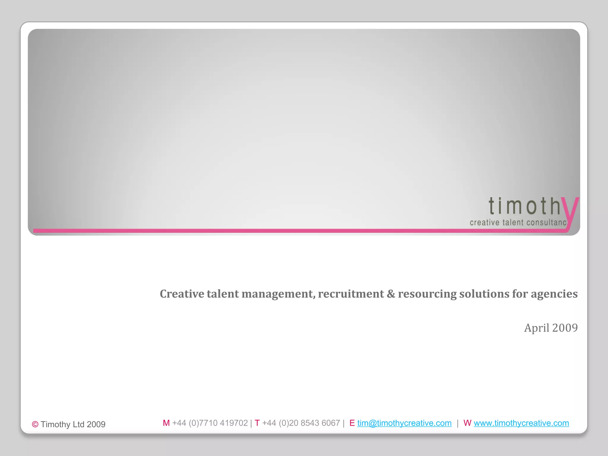 What Timothy does... | PPT