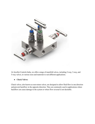 What to Consider When Selecting Instrumentation Valves_ - Arcellor Controls India.pdf
