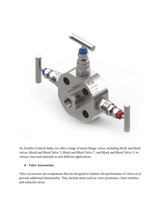 What to Consider When Selecting Instrumentation Valves_ - Arcellor Controls India.pdf