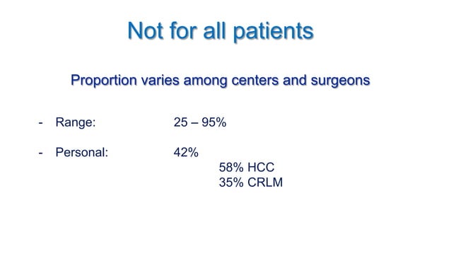 Laparoscopic Liver Resection : What to do and not do - Pr Daniel ...