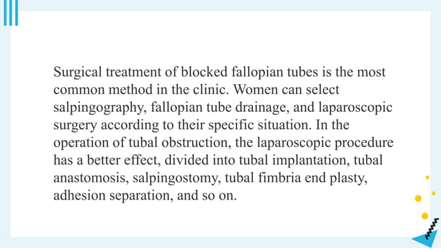 What to do Before and After Blocked Fallopian Tubes Surgery? | PPT