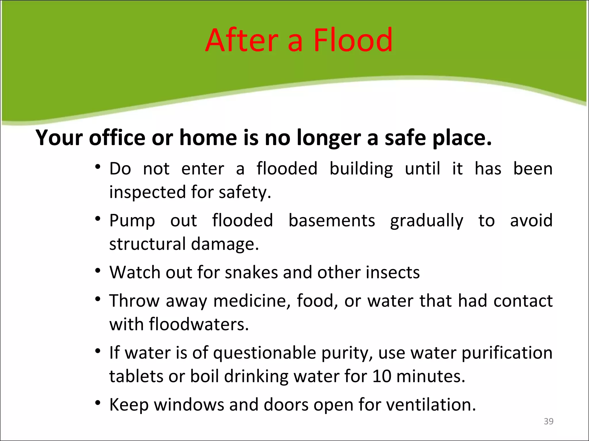 What to do before,during & after disasters | PPT