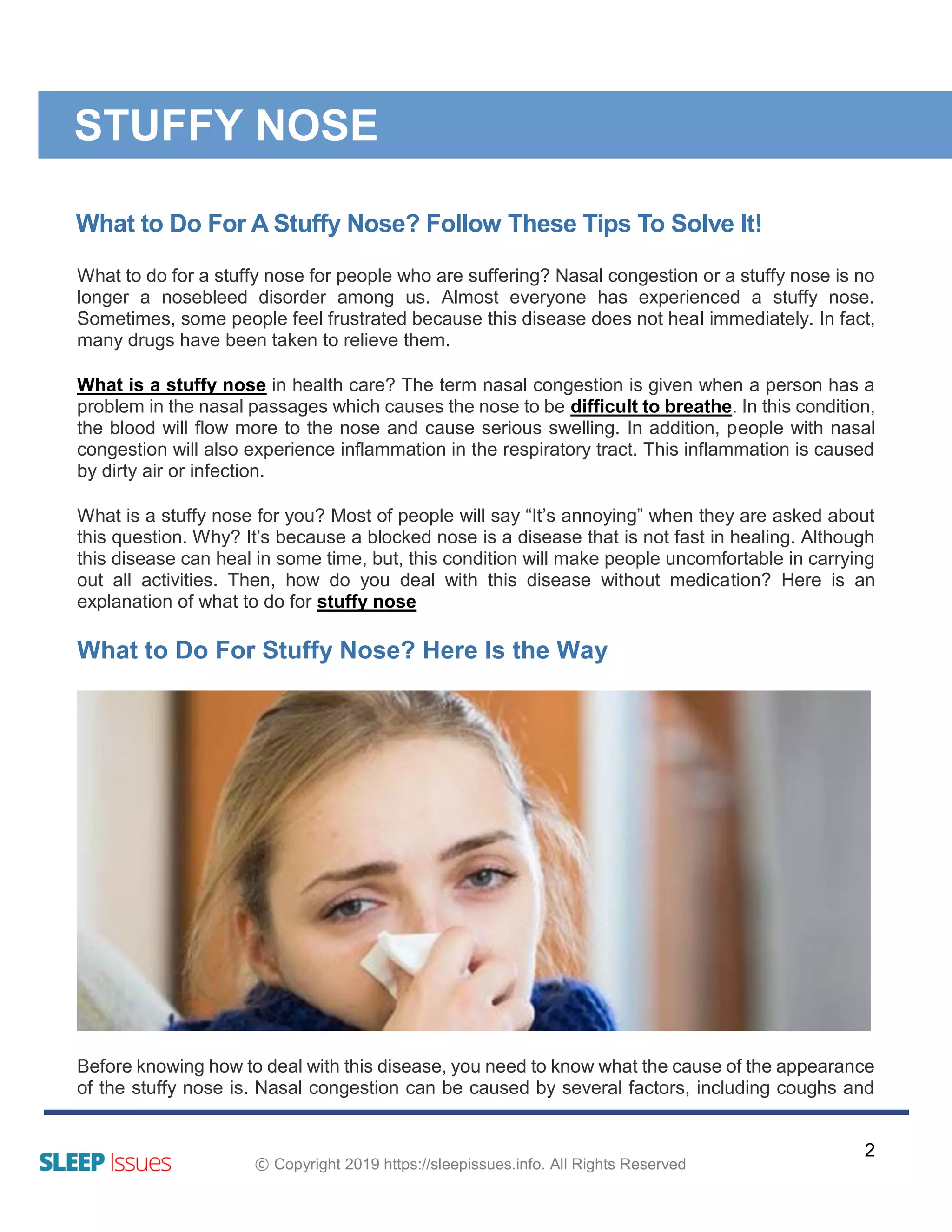 What to do for a stuffy nose | PDF