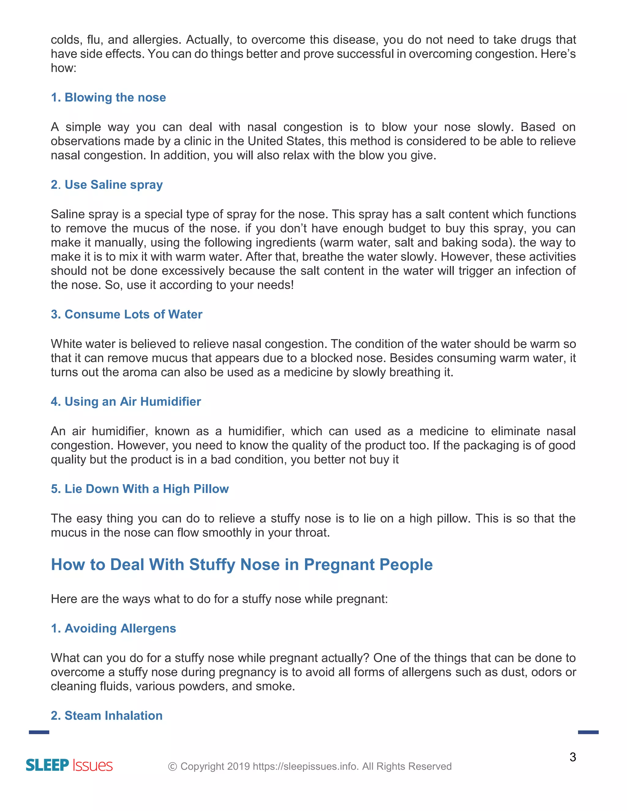 What to do for a stuffy nose | PDF