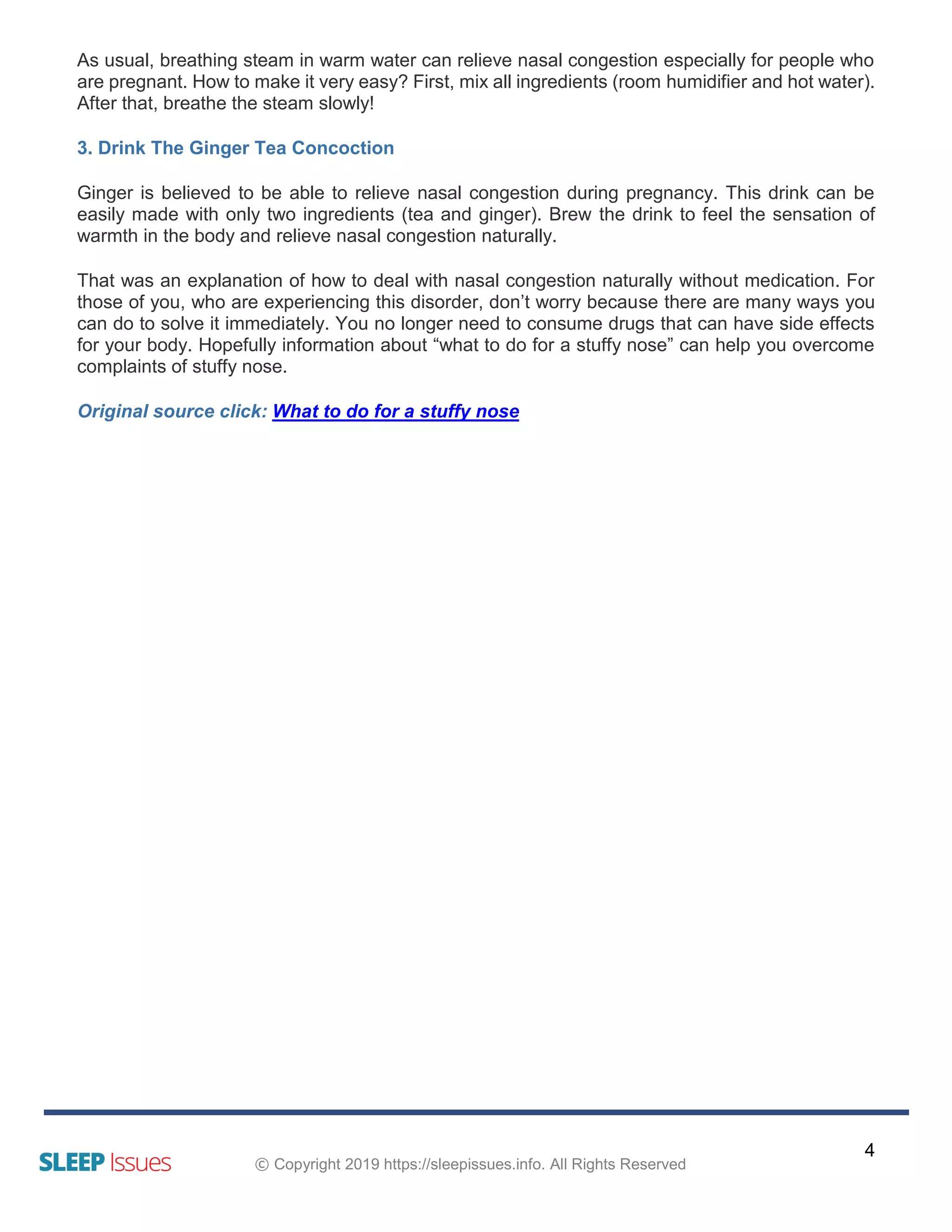 What to do for a stuffy nose | PDF