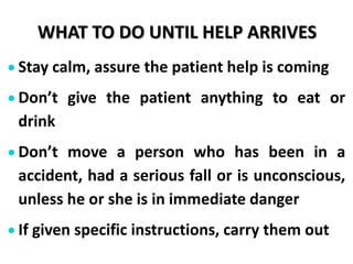 What to do in a Medical Emergency—Basic | PPTX