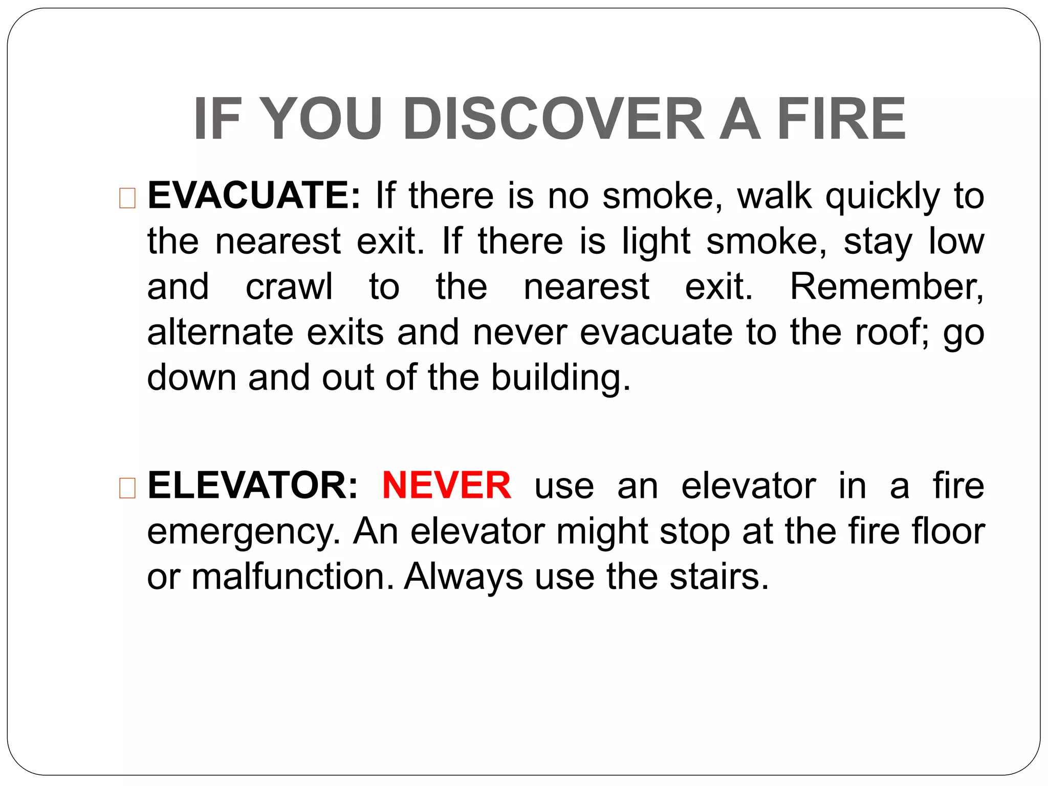 What to do in case of fire | PPTX