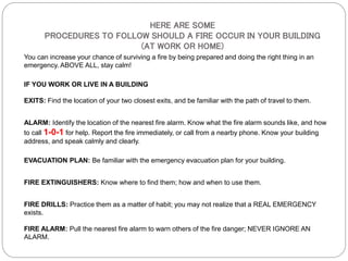 What to do in case of fire | PPTX