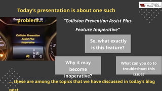 What To Do When Mercedes Collision Prevention Assist Plus Becomes Inoperative | PPTX | Auto ...