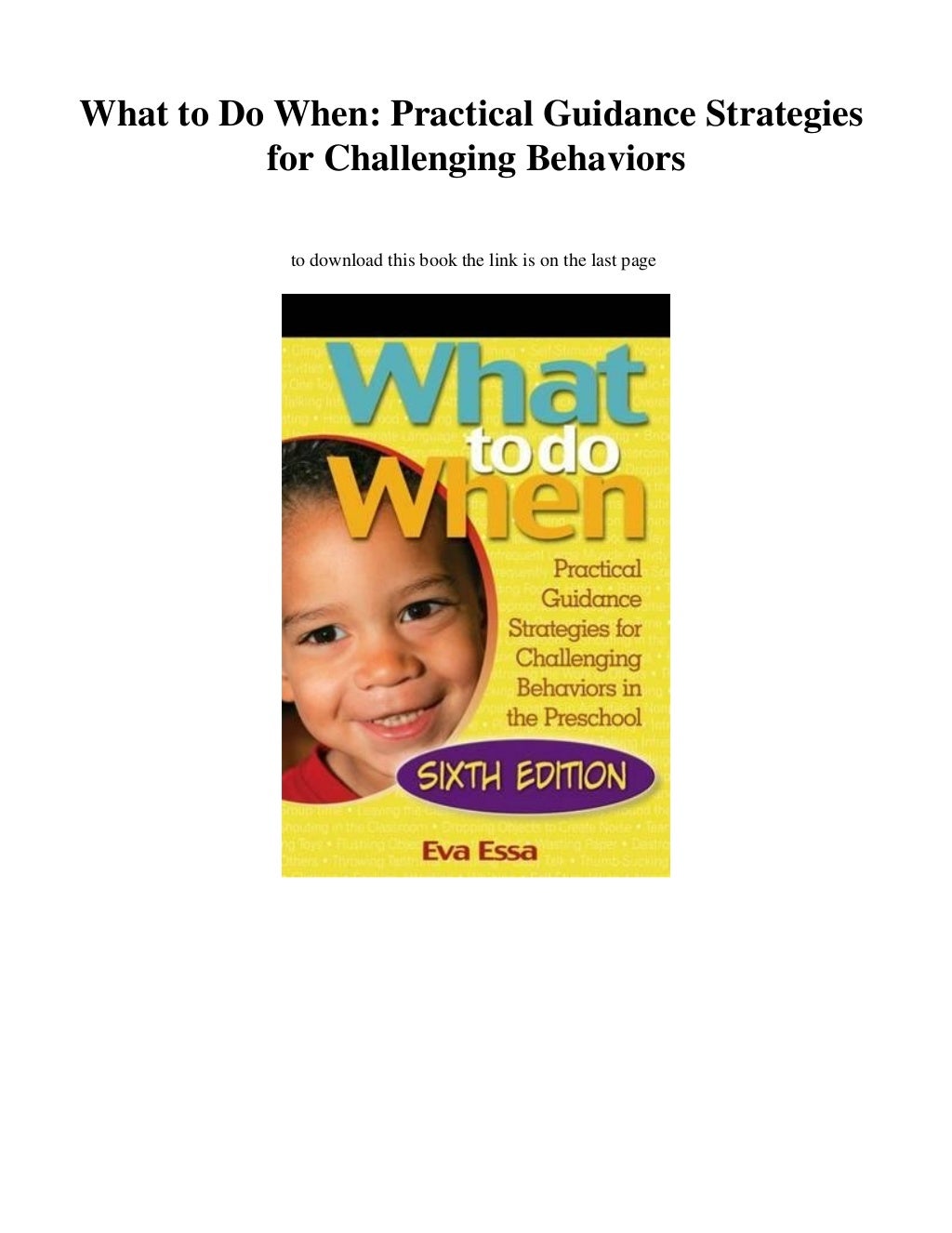 READ What To Do When Practical Guidance Strategies For Challenging READ What To Do When Practical Guidance Strategies For Challenging