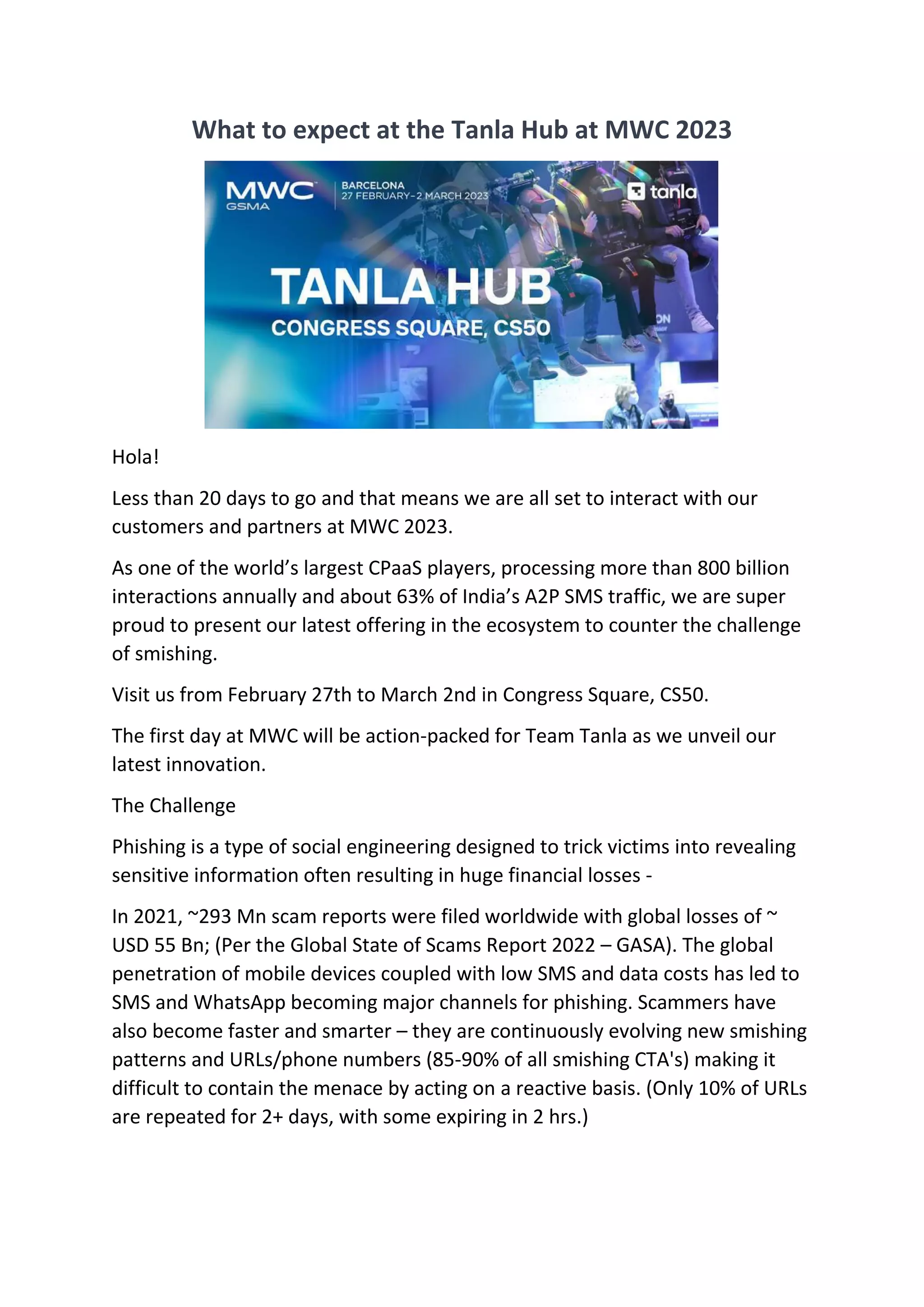 What to expect at the Tanla Hub at MWC 2023.pdf