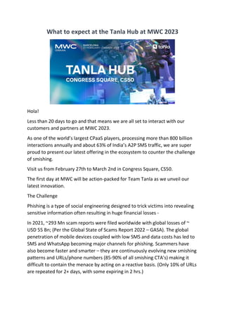 What to expect at the Tanla Hub at MWC 2023.pdf
