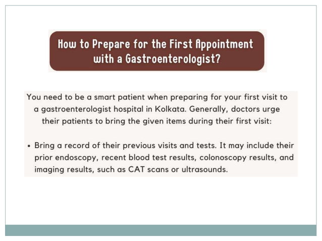 What to Expect During Your First Appointment with a Gastroenterologist ...